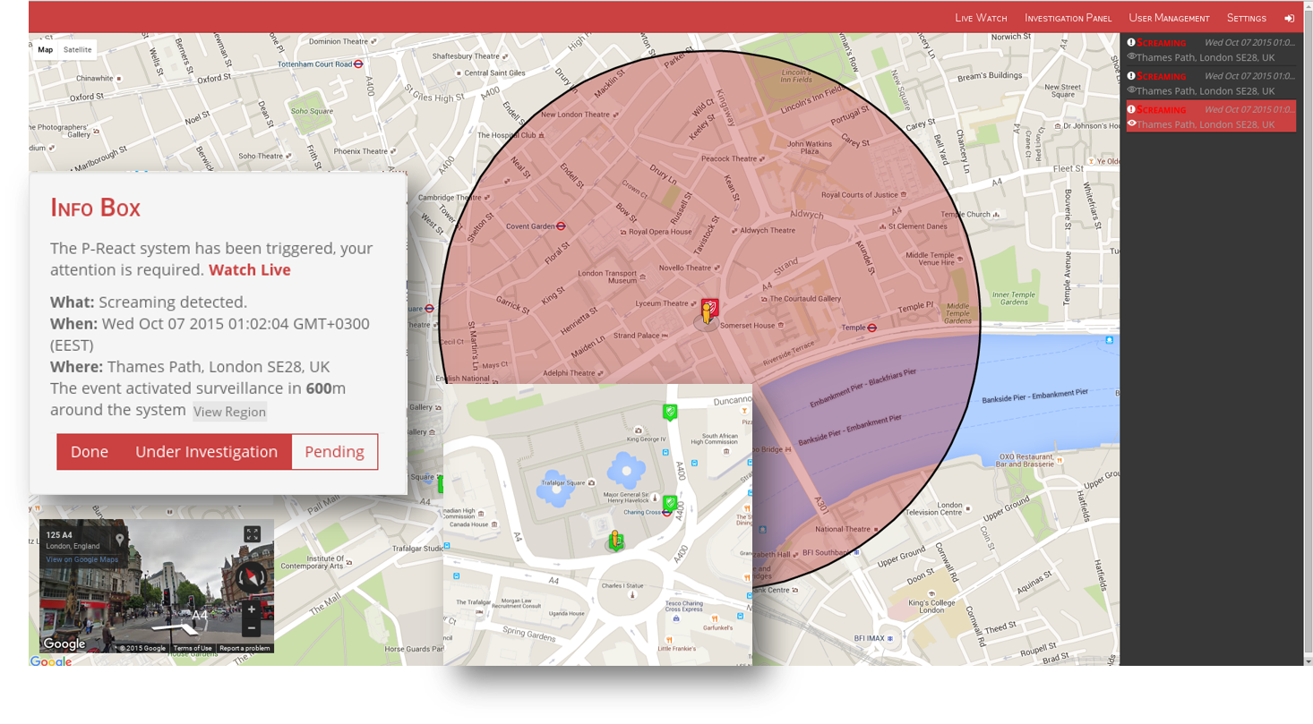 P-REACT a low cost solution for Petty Crime prevention | Additess